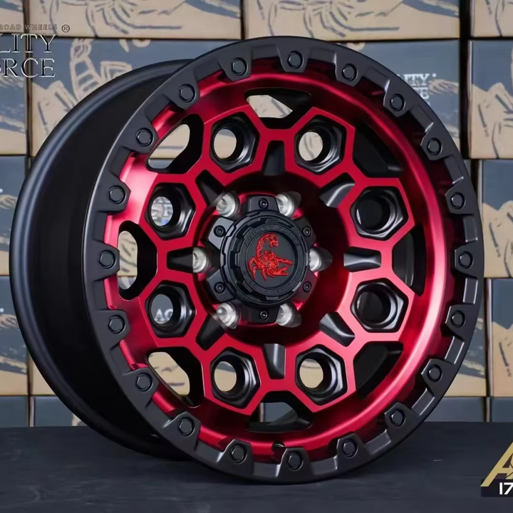 Shop Our Hot Sale Black/red Color Honeycomb Design Car Rims