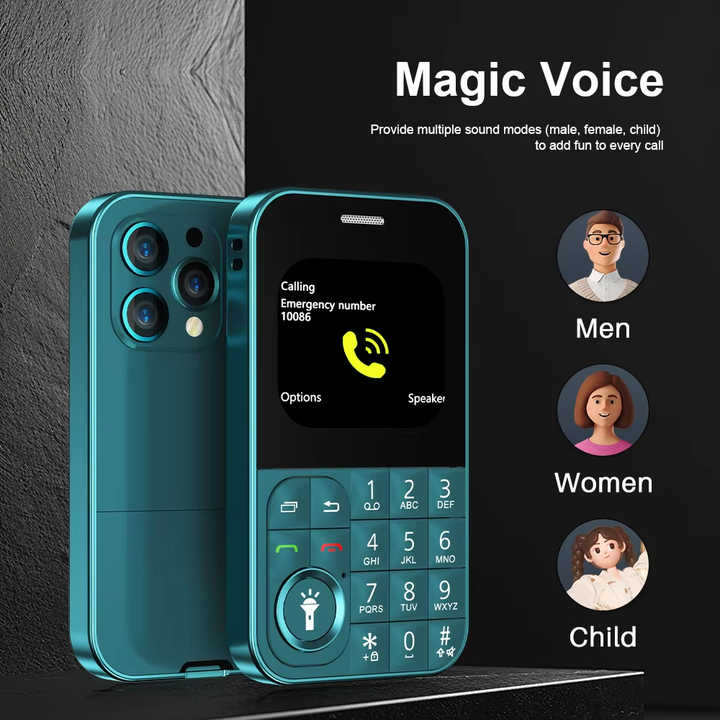 V9 Mini Mobile Phone - Dual SIM, Small Screen, Big Features