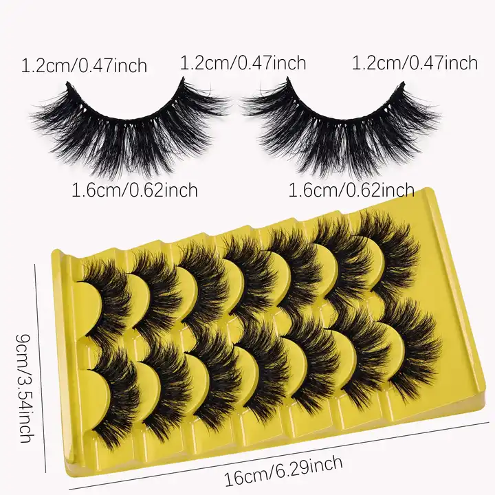 7Pairs 3D fluffy false eyelashes for dramatic fake eyelashes Messy ...