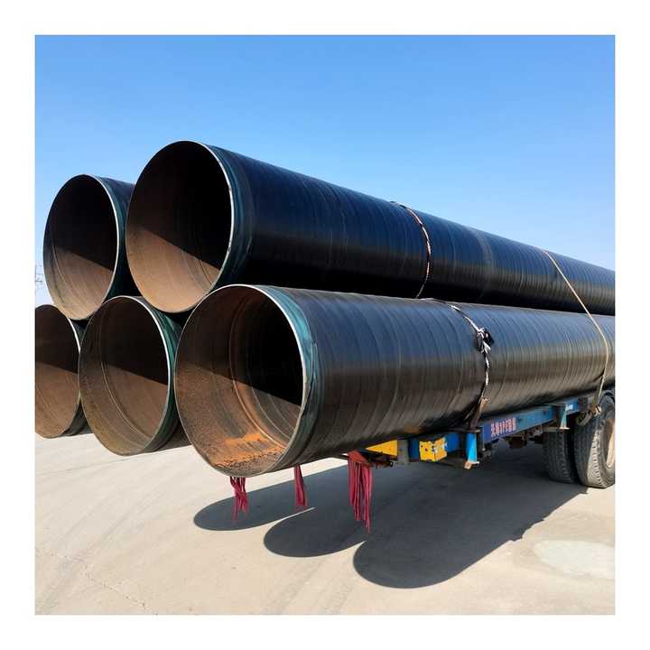 SSAW Carbon Steel Pipes with External 3PE Coating and Internal Cement ...