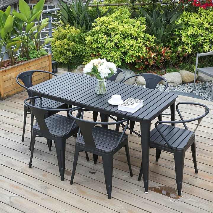 Durable Waterproof Dining Furniture Durable Wooden Metal Cafe Chairs ...