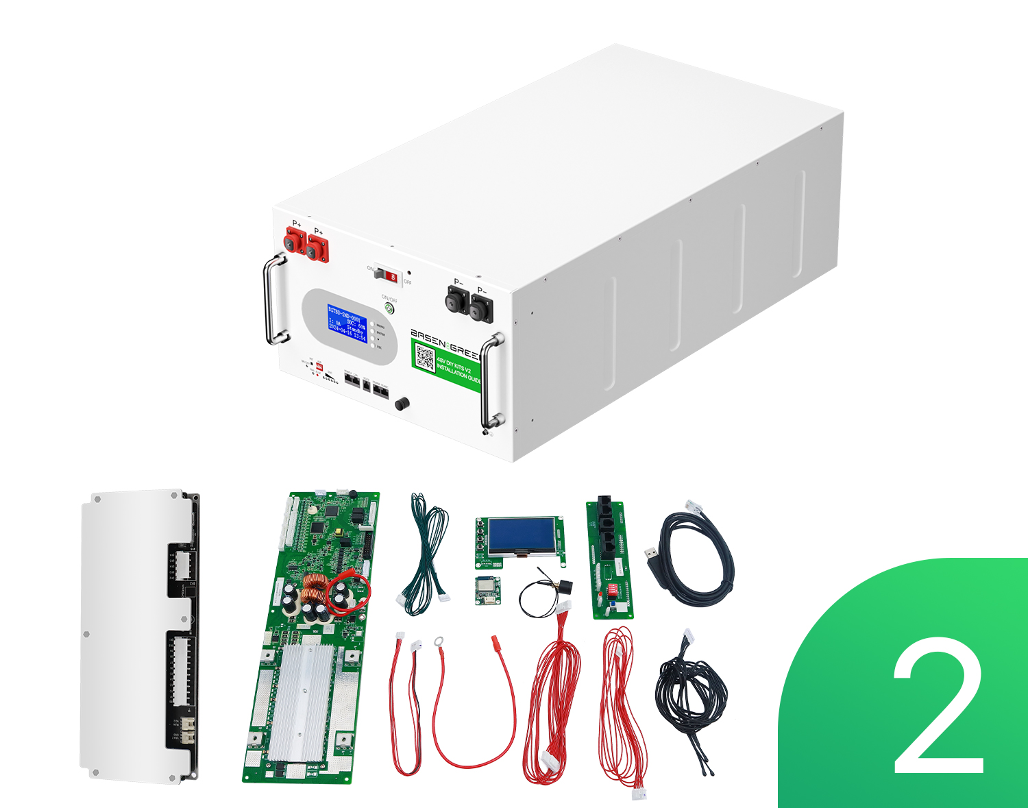 BASEN DIY 15kw 16KW Lifepo4 BMS JK 16S 200A Rack for 48V