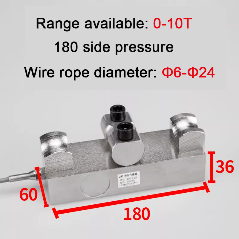 Low Cost Wire Rope Force Load Cells Transducer Clamp on Rope Tension ...