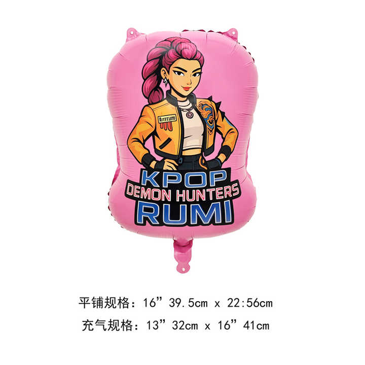 Kpop Demon Hunters Balloon Set with Latex Foil Balloon for Birthday ...