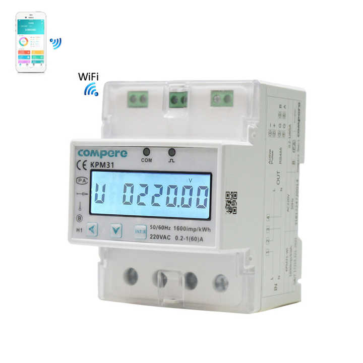 Energy Meter WIFI Commercial Apartment APP Remote Control Din Rail ...