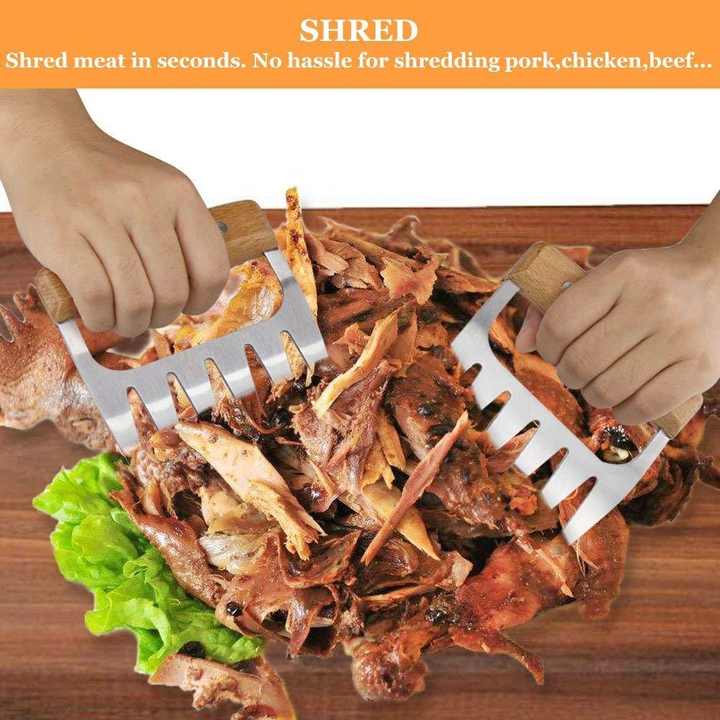 Stainless Steel Meat Claws - Efficient Pulled Beef Tool