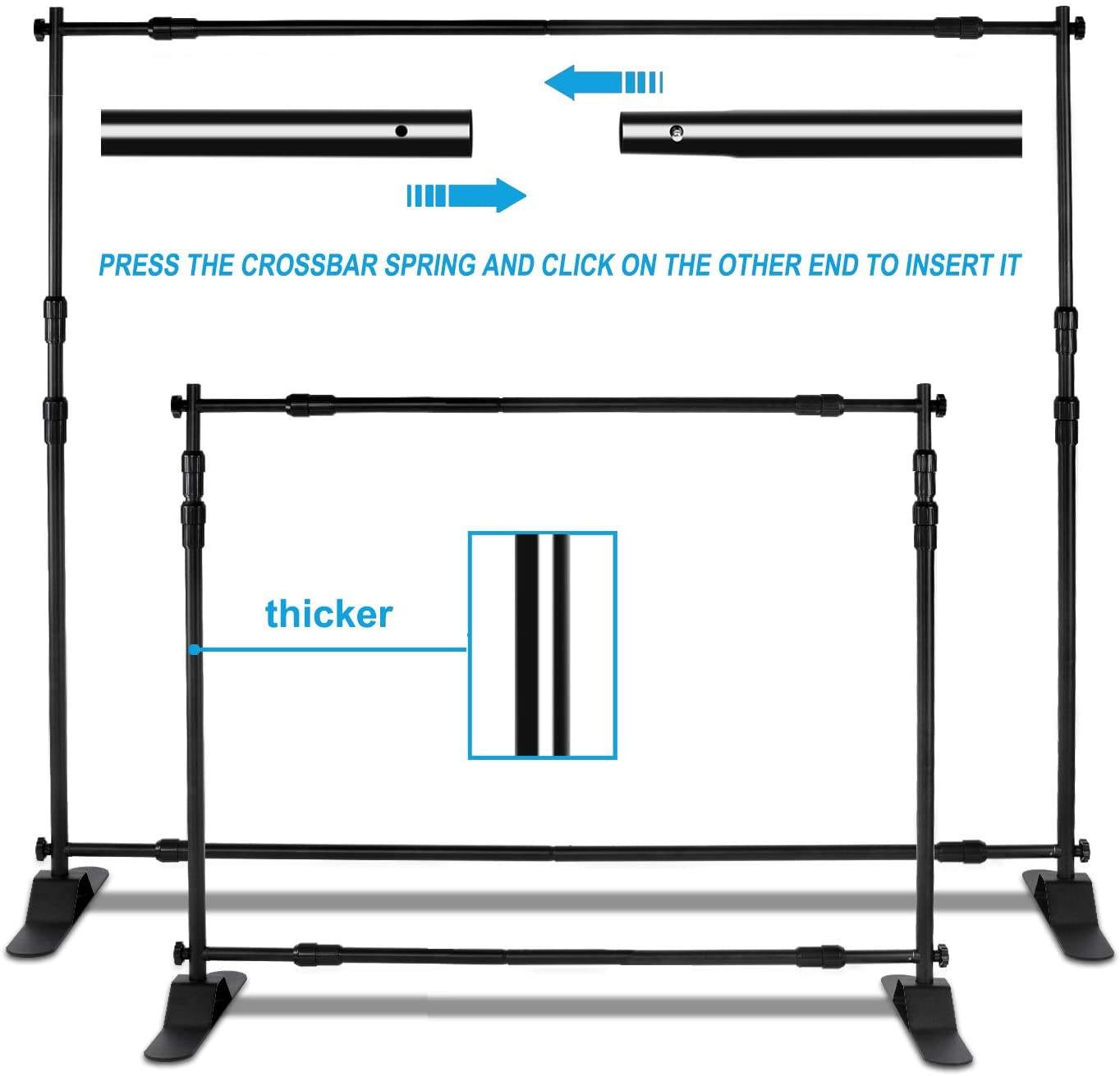 Adjustable Tool-Free Single-Sided Step and Repeat Banner Stand