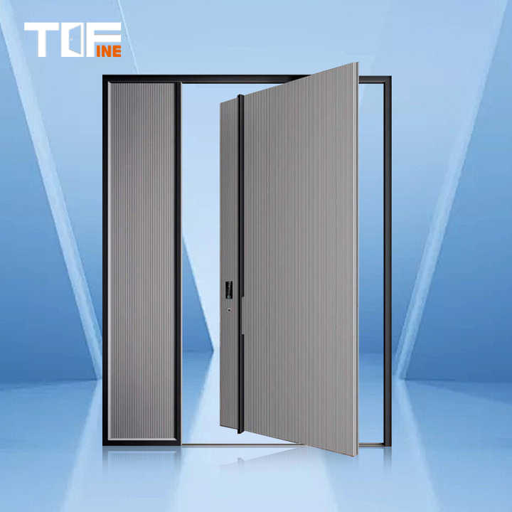 5ft Aluminum Panel Pivot Door Over Height Entry Residential Modern ...