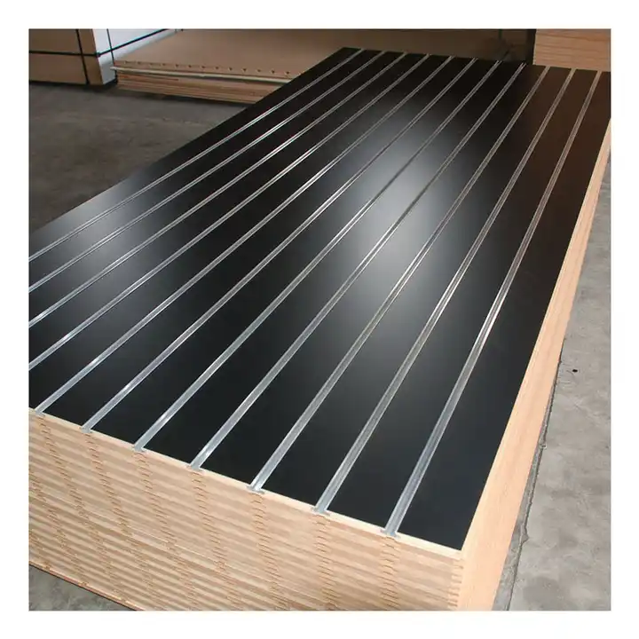 18mm Slatwall Panel Grooved MDF with Aluminum Lines Slot MDF for ...