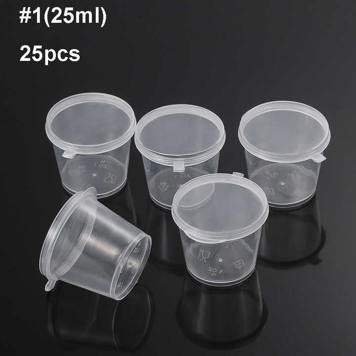 25ml/38ml/50ml/75ml/100ml/125ml/150ml Disposable Food Sauce Cup Hinged Lid| Alibaba.com