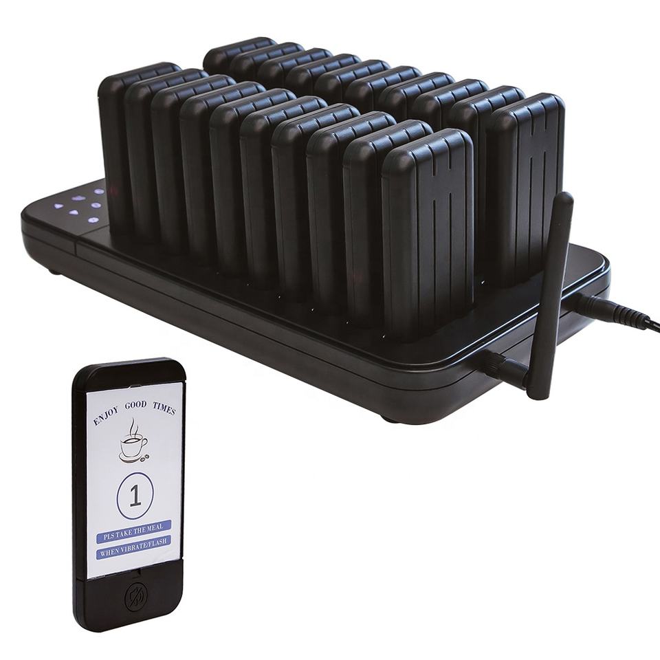 Cafe Rechargeable 200mAh Battery Waterproof Vibrating 1 Base 20 Buzzer ...