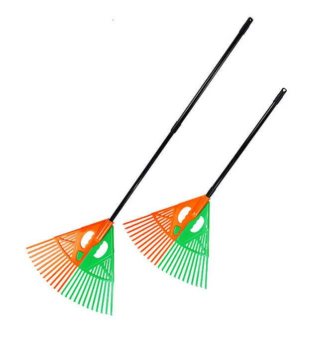 Modern 2-in-1 Telescopic Detachable Plastic Garden Leaf Rake with Long ...
