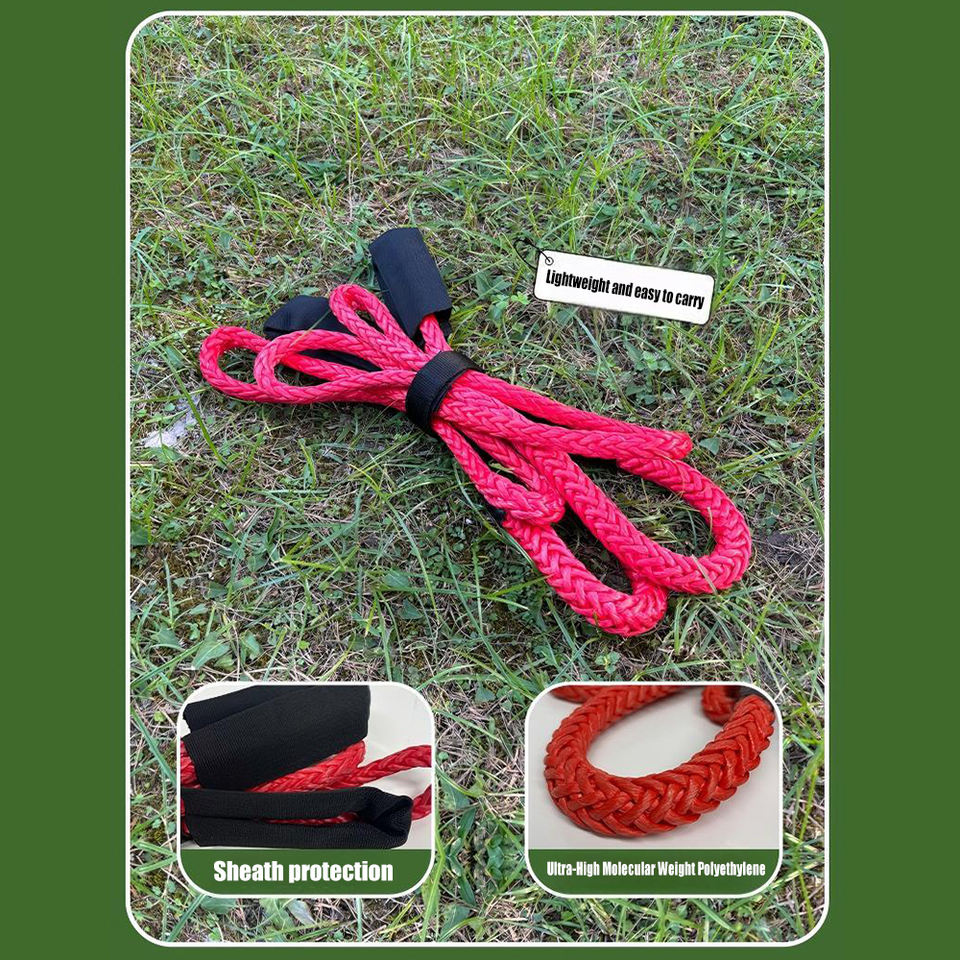 Customized Color Kinetic Nylon 4x4 Double Braided Tow Rope with Eyelets ...
