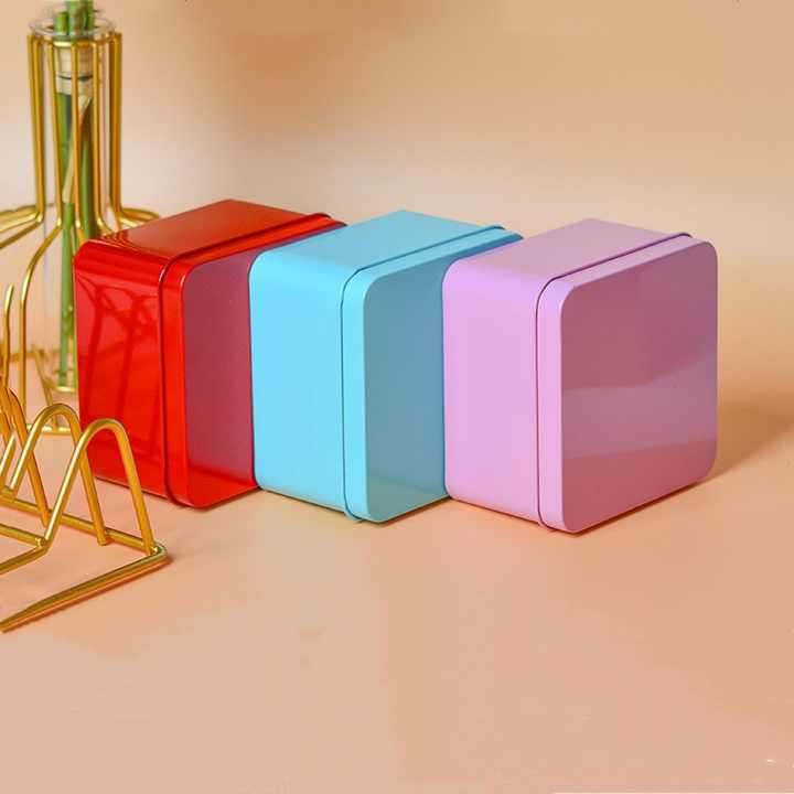9*9*H5.5cm Custom Empty Metal Square Tea Tin Box Candy Moon Cake Tin ...