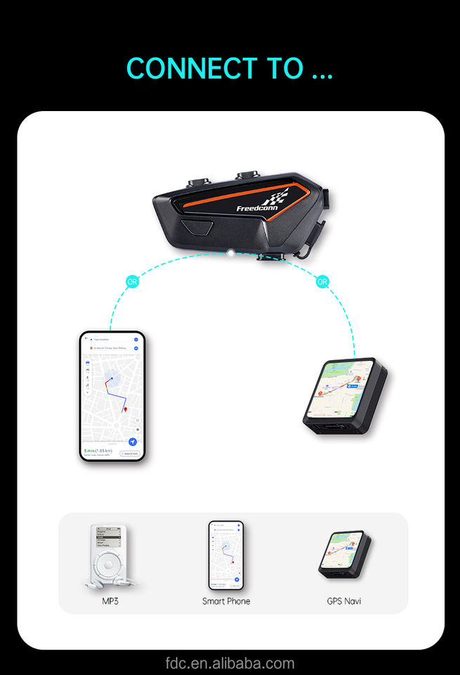 Freedconn F1 Bluetooth Intercom - Long Battery Life & Waterproof