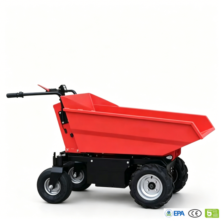 500kg Load Electric Hydraulic Mini Dumper 1000W Motor All Terrain Wheel ...