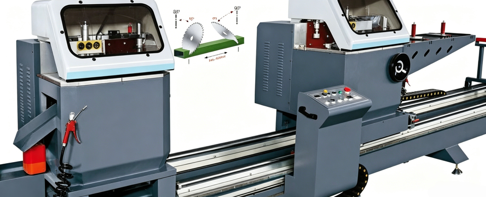 Automatic CNC PLC Aluminum PVC Stainless Steel Window Double Head ...