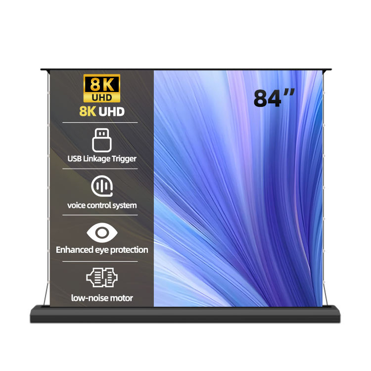 84-inch Floor-standing Electric Lift Screen, Photon extreme Gray ...