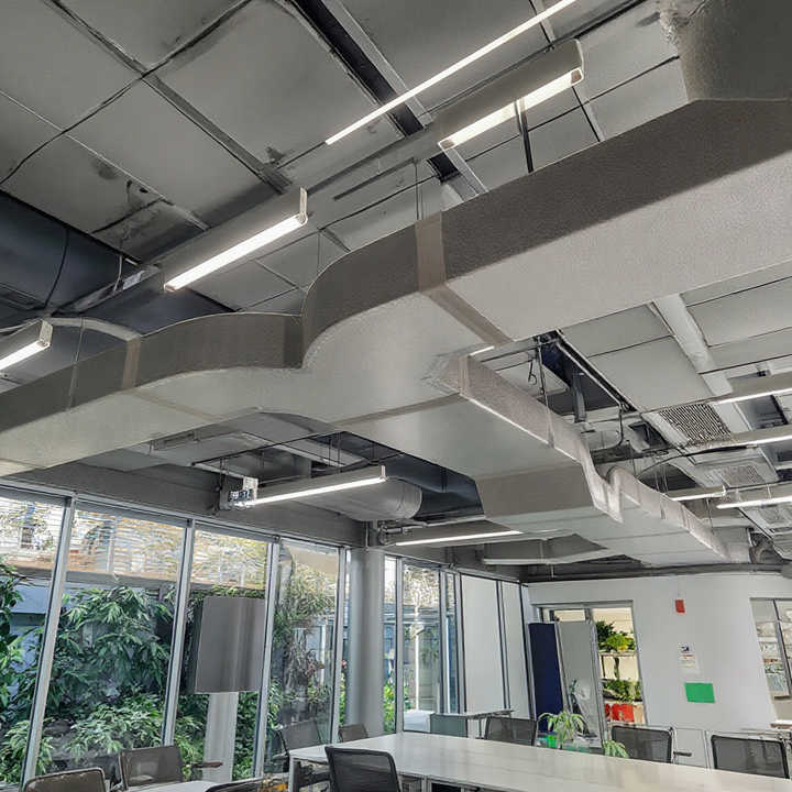 60/80 Micron Aluminum Foil Insulated Rectangular PIR Duct Panel Ceiling ...