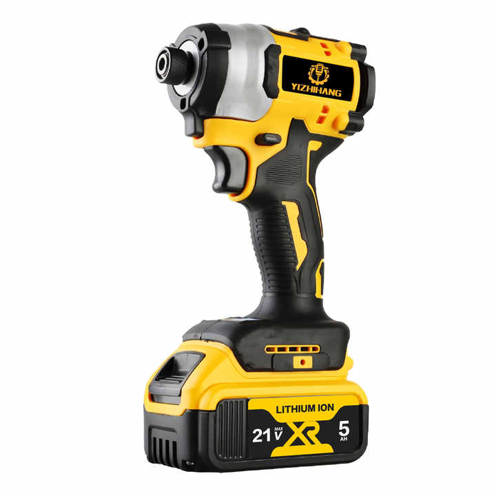 350N.M Yellow High Power Screw Drivers Cordless Impact Drill Brushless ...