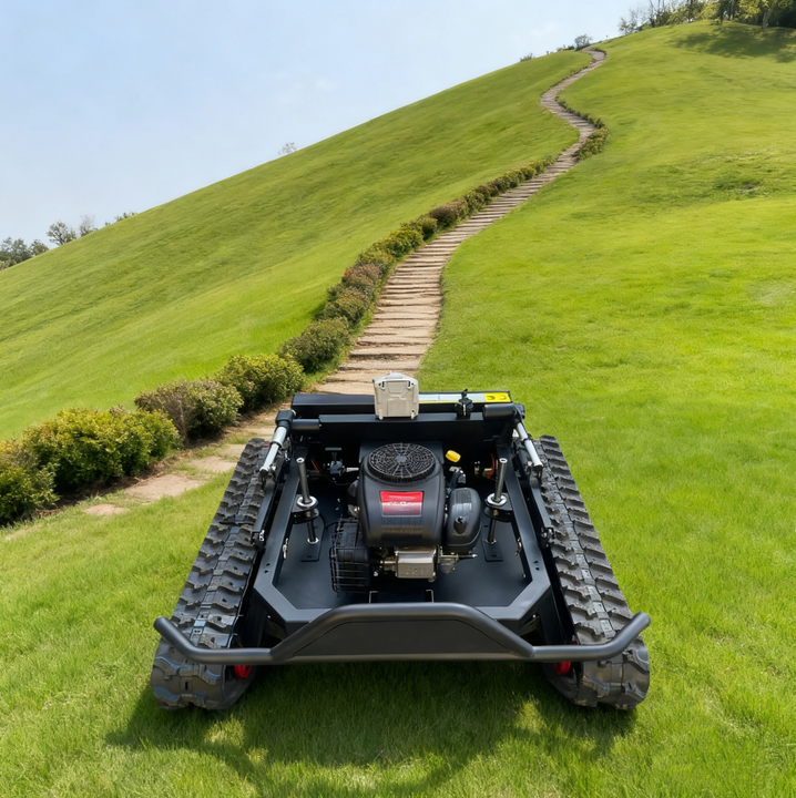 Tracked Off-road tank Mower with 800mm Large Fuel Tank, Remote ...