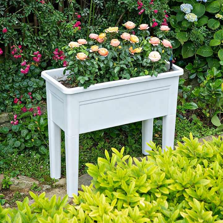Customized Large Plastic Rectangular Self-priming Flowerpot Outdoor ...