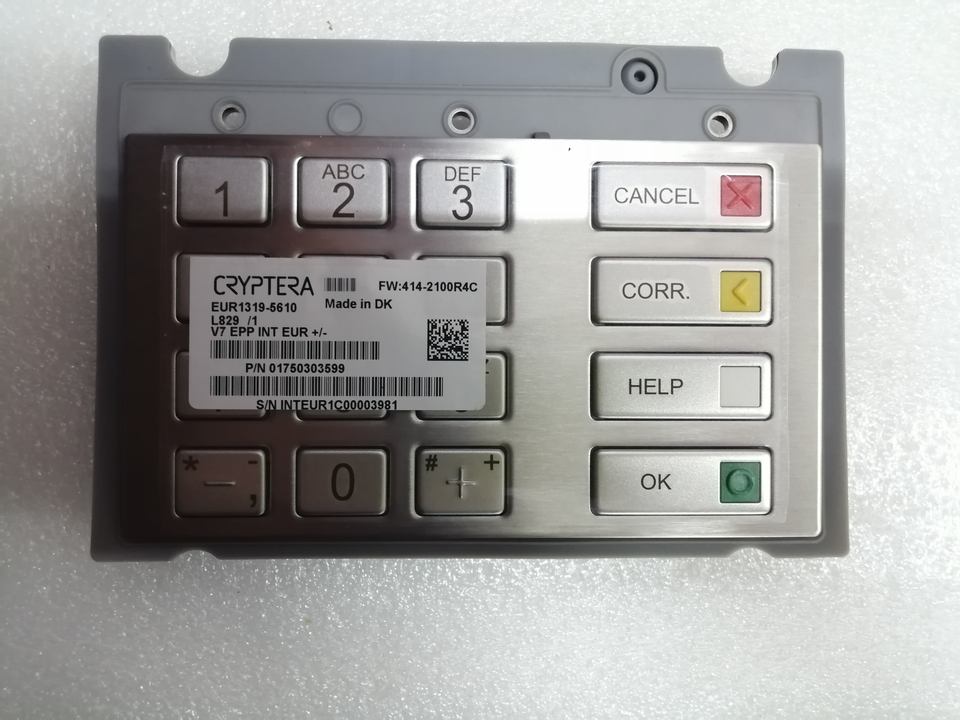 01750303599 Original Diebold V7 EPP Encrypted PIN Pad Keyboard Secure ...