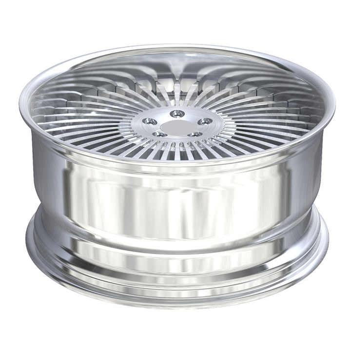 2 Piece Mate Silver Face Aluminum Polish Alloy Forged Wheels 16 17 18 ...