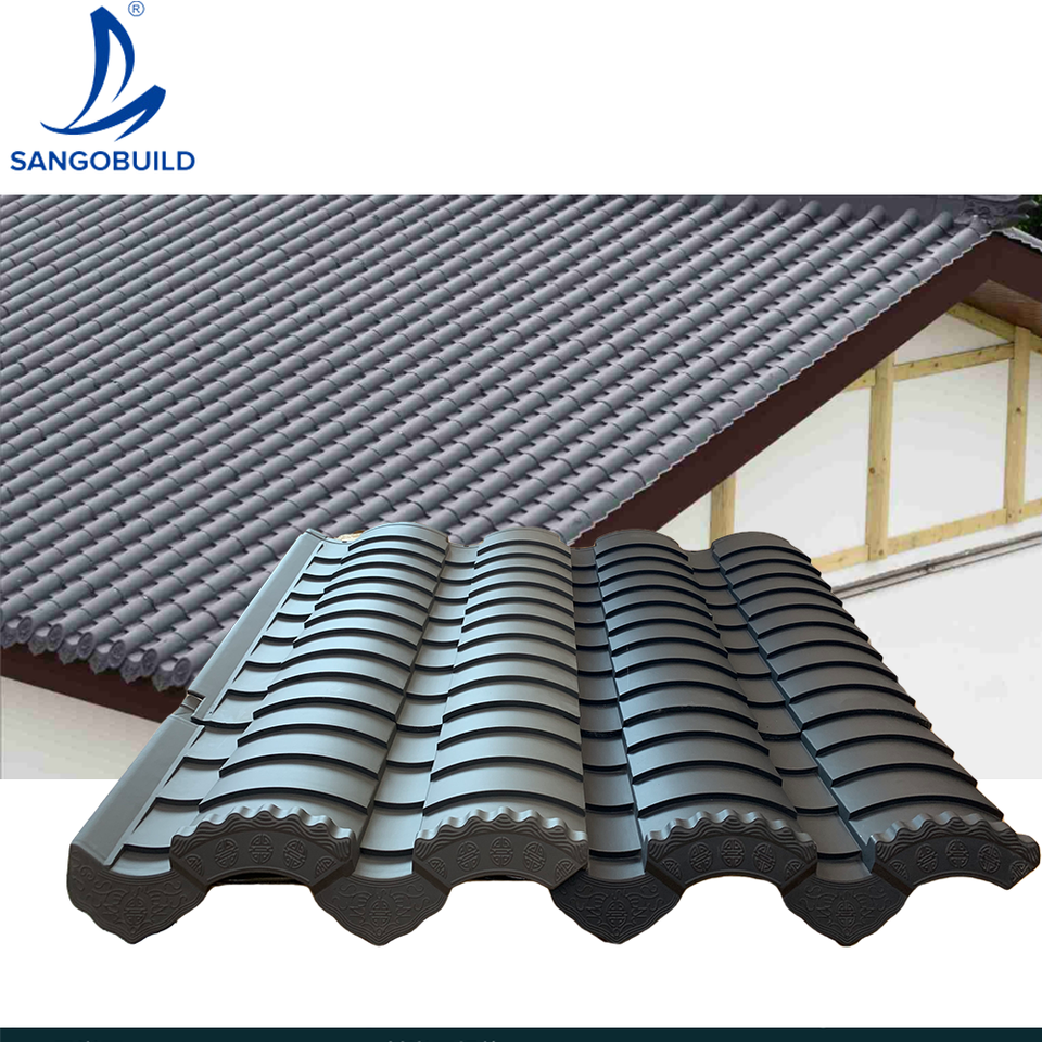 Durable Chinese Antique Plastic Roofing Tiles for Temples