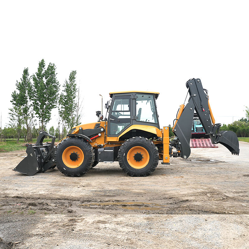 Farmland Operation Excavation Work 4wd Farm Tractor with Front Loader ...