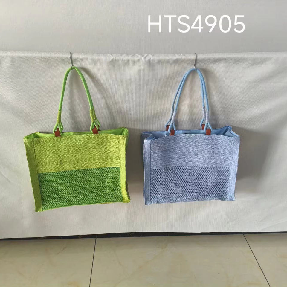 New Large Capacity Straw Bag Seaside Beach Shoulder Bags with Custom ...