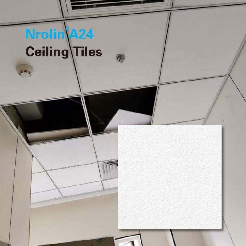 Lay in Mineral Wool Acoustic Ceiling Panels 600*600mm Nrc 0.85 15mm ...