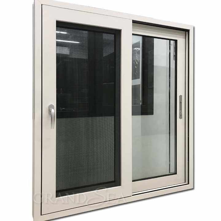 Easy Cleaning Champagne Aluminum Sliding Windows