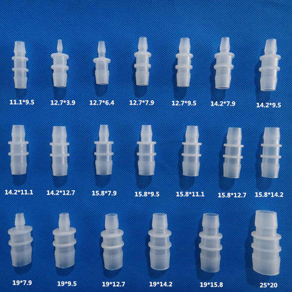 Straight Union Tubing Connector 2 Way Plastic Joint PP Fitting