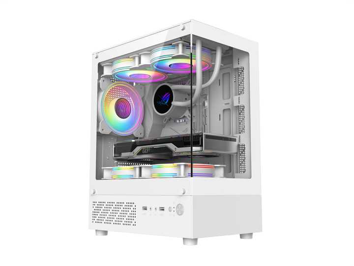 OEM Tempered Glass Pc Case Gaming Cabinet Black Color Front Panel Micro ...