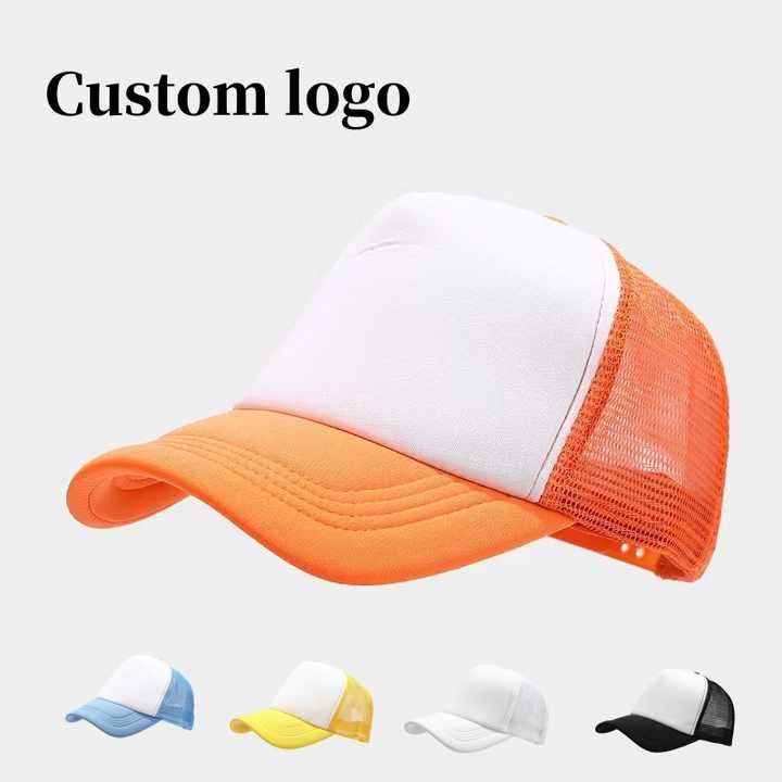 Wholesale Custom Logo 5 Panels Trucker Hat - Two Tone Color