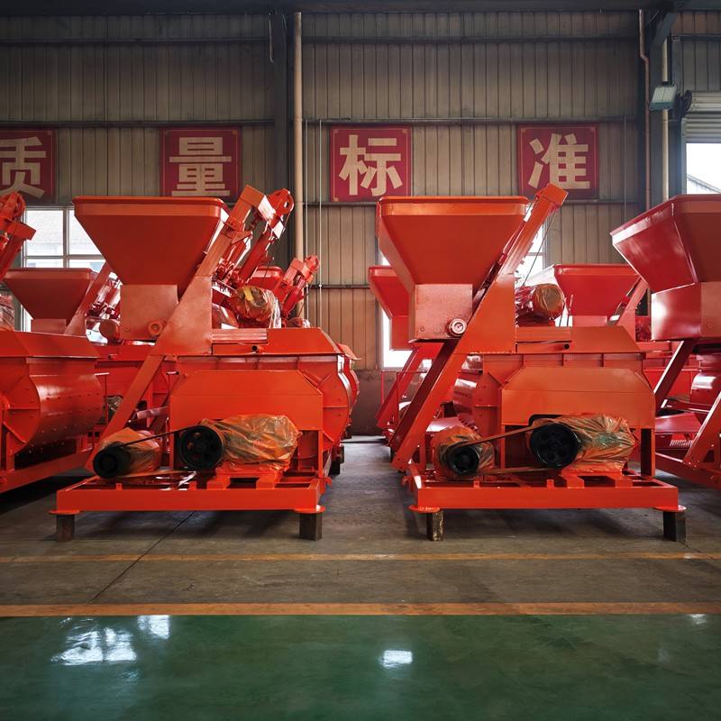Heavy Duty Double Horizontal Shaft Mixer Diesel Powered Concrete Mixer ...