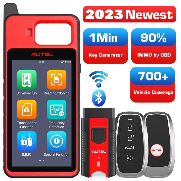 Autel Maxim Km100 Key Fob Programmer Tool All Keys Lost Key Immobilizer ...