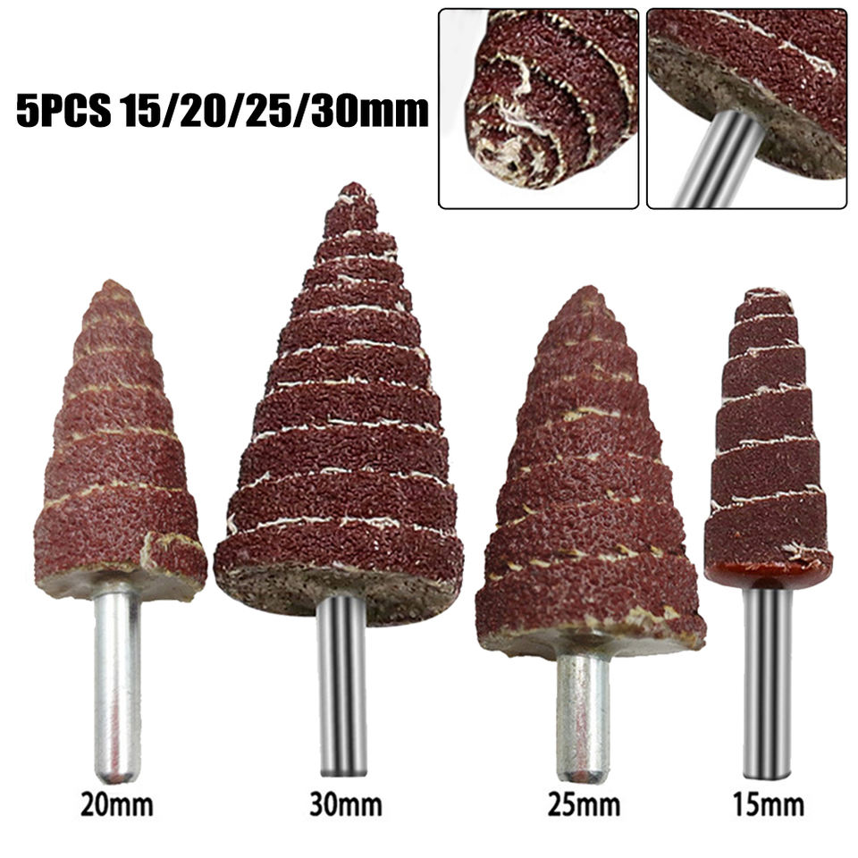 6mm Shank Conical Sanding Flap Wheel, 80#-320# Grit for Wood, Metal ...