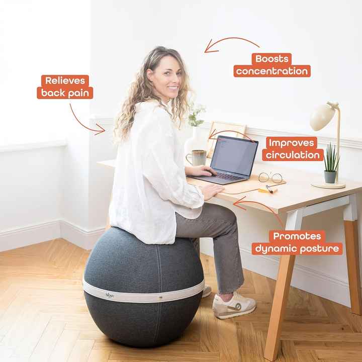 Anti Burst Gym Ball Seat with Breathable Cover for Home Office Fitness ...