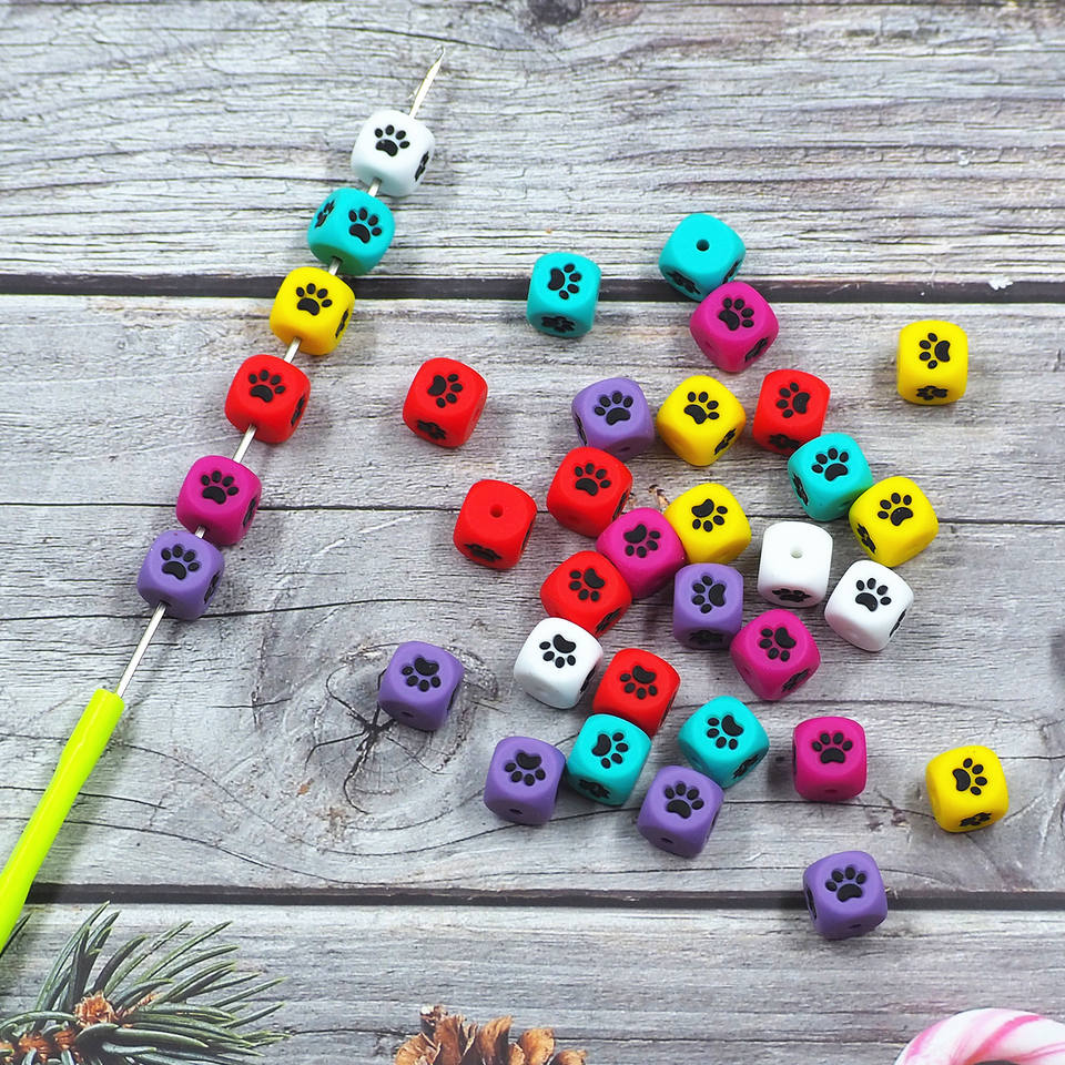 In Stock Customized 100pcs Silicon Chewing Beads Baby Beaded Pen ...