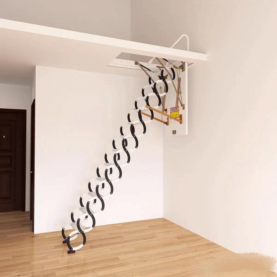 Titanium Magnesium Alloy Electric Telescopic Attic Ladder - Foldable ...