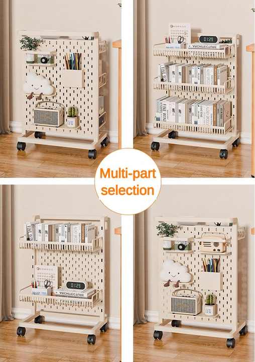 Creative Cavity Board Storage Rack Trolley Kitchen Bathroom Steel Multi ...