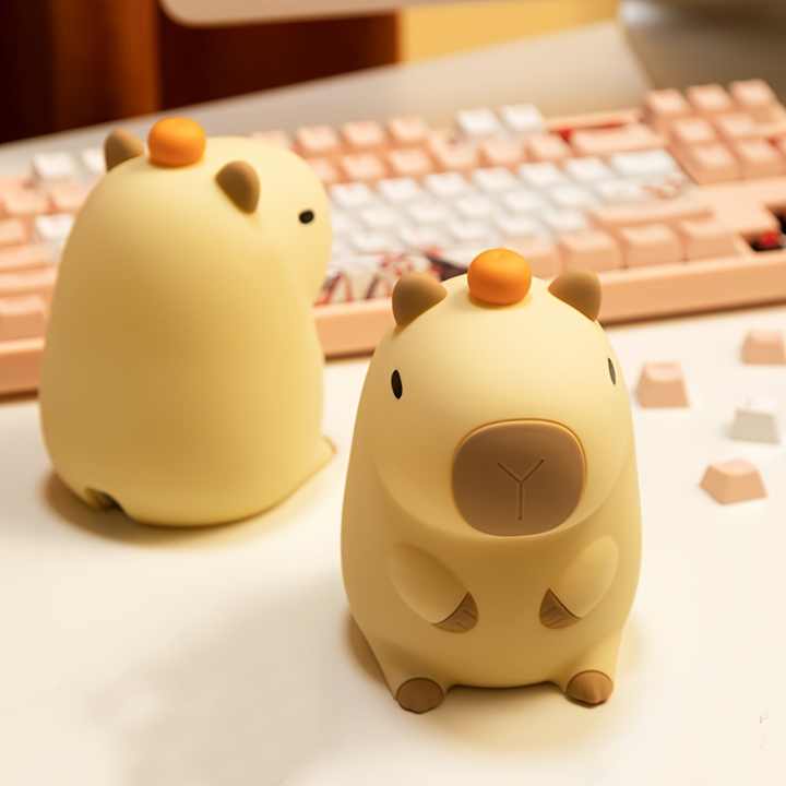 Cute Capybara Table Lamp - Rechargeable Night Light