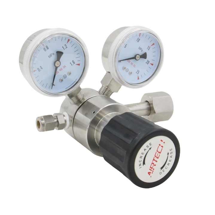 Regulador de presión de gas de doble etapa de acero inoxidable, 0-2 ...