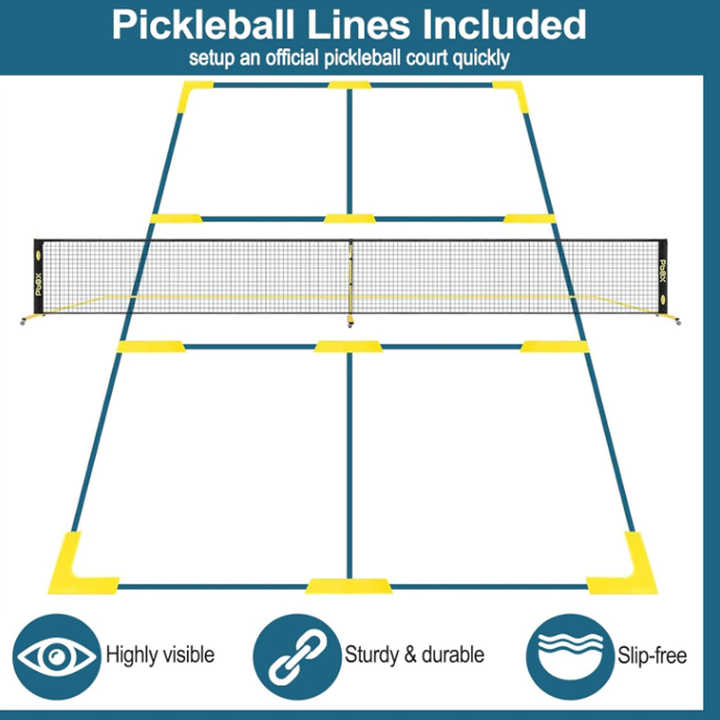 Pickleball on Driveway - Regulation Size Net with Wheels