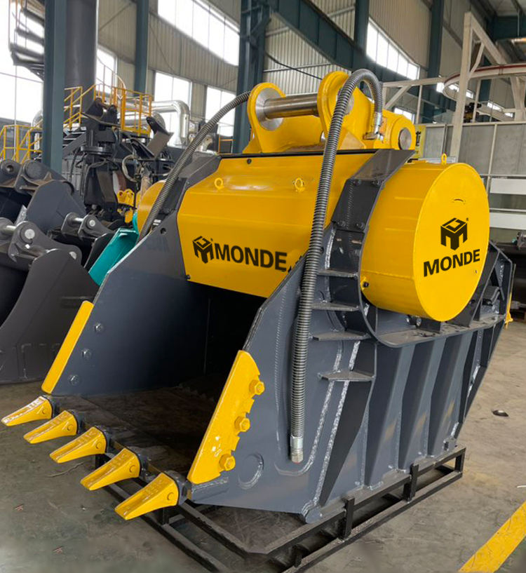 Reverse Function Hydraulic Crusher Bucket Excavator Rock Stone Crushing ...