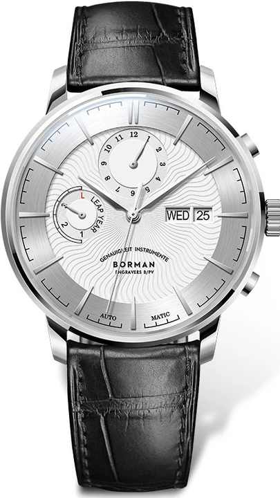 BORMAN Men's Watch - Luxury Leather Band & 5 ATM Waterproof