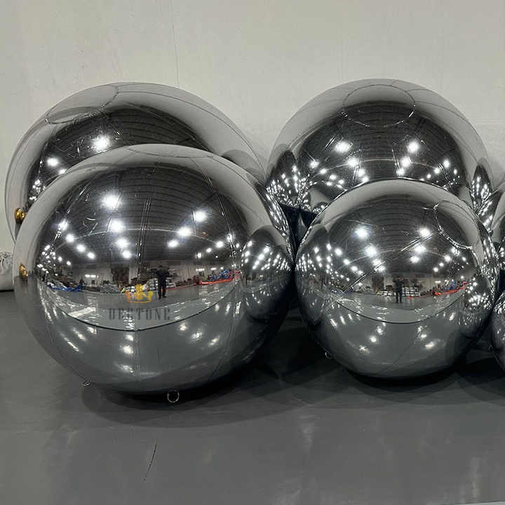 Stage Show Reflective Giant Inflatable Silver Mirror Ball Decorative ...