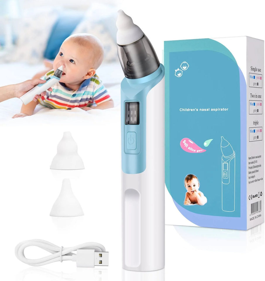 Portable Electric Baby Nose Suctioner 6-Level Adjustable Suction 2 ...